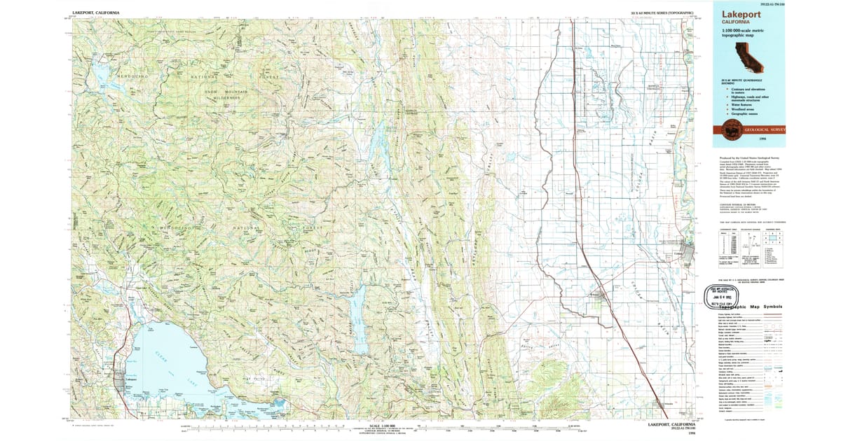 1994 Map of Lakeport, CA — High-Res | Pastmaps