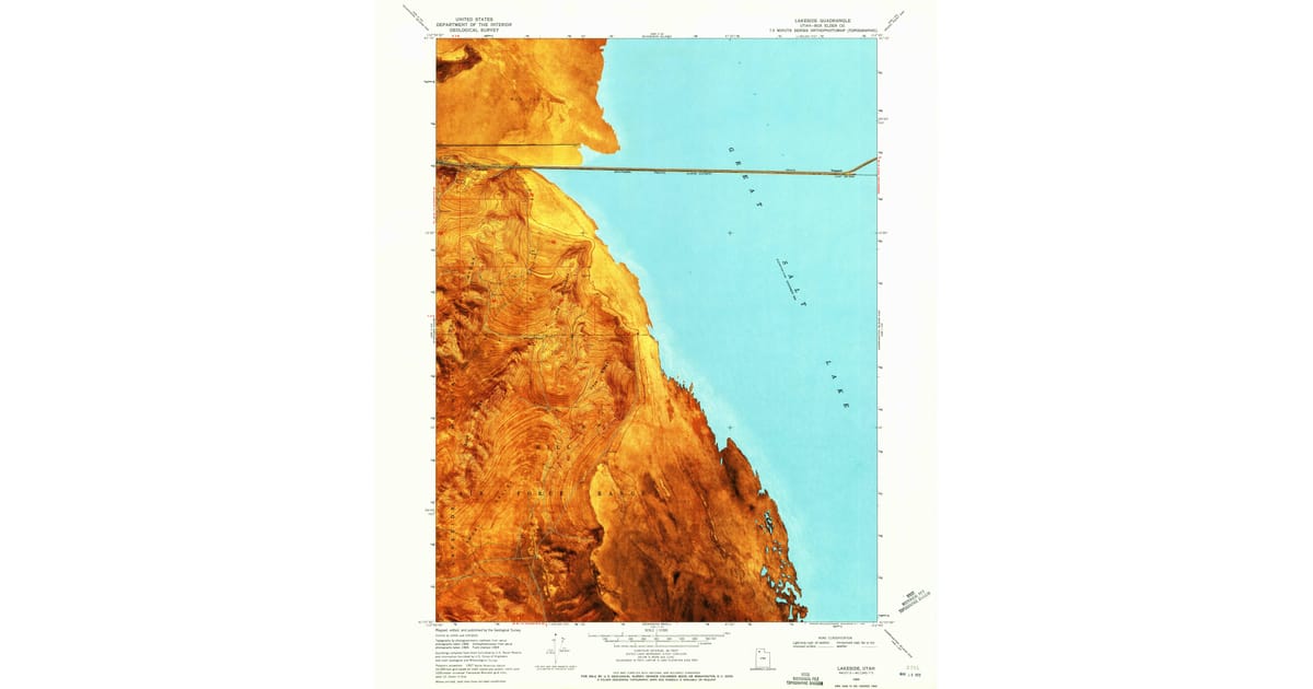 1969 Map of Lakeside, Box Elder County, UT — High-Res | Pastmaps