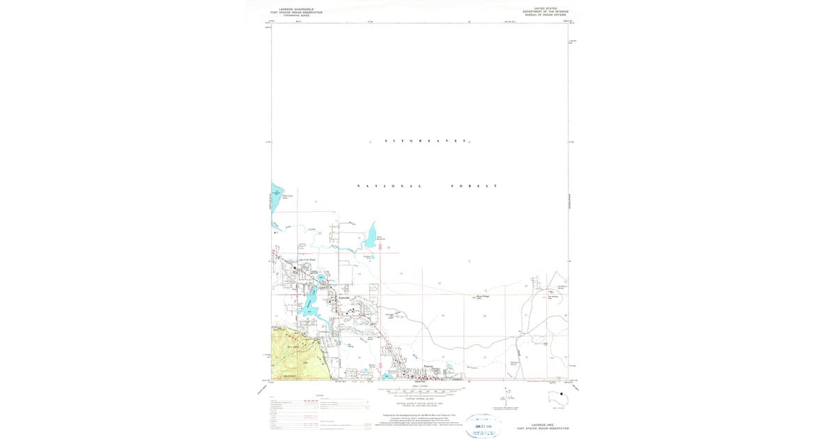 1976 Map of Lakeside, Navajo County, AZ — High-Res | Pastmaps