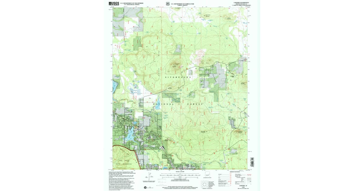 1998 Map of Lakeside, Navajo County, AZ — High-Res | Pastmaps