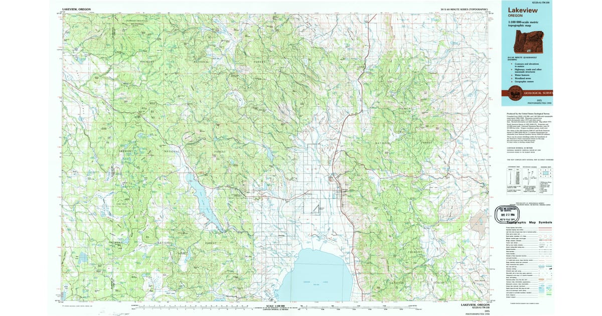 1975 Map of Lakeview, OR — High-Res | Pastmaps