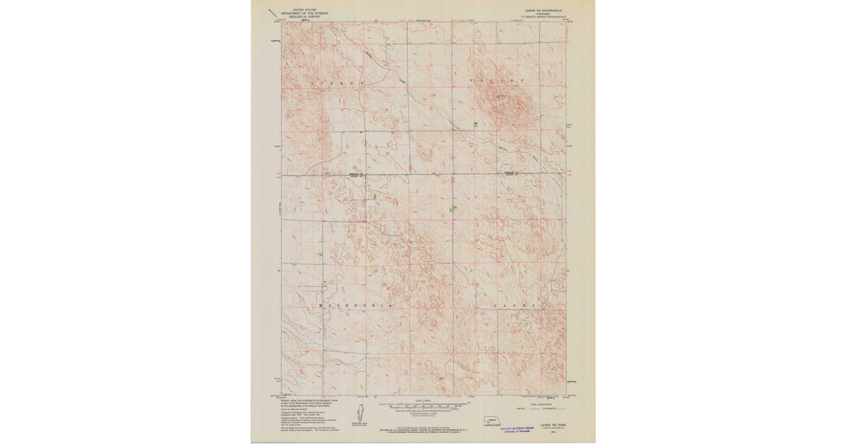 1961 Map of Lamar NE, Chase County, NE — High-Res | Pastmaps