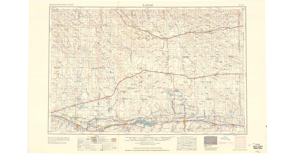 1958 Map of Lamar, CO — High-Res | Pastmaps