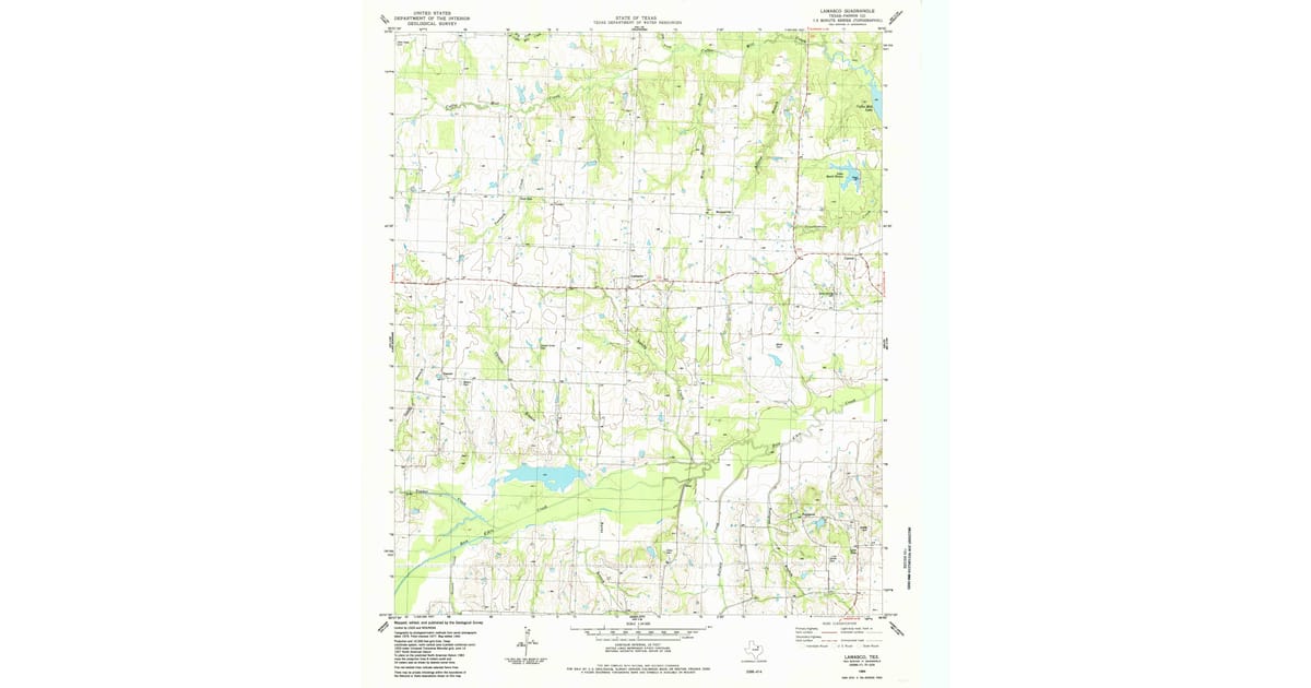 1984 Map of Lamasco, Fannin County, TX — High-Res | Pastmaps