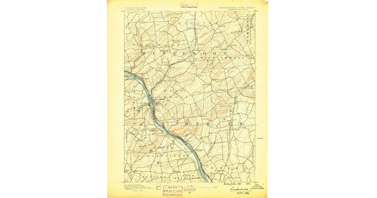 Old Maps of Buckingham Township, PA for Academic Research | Pastmaps