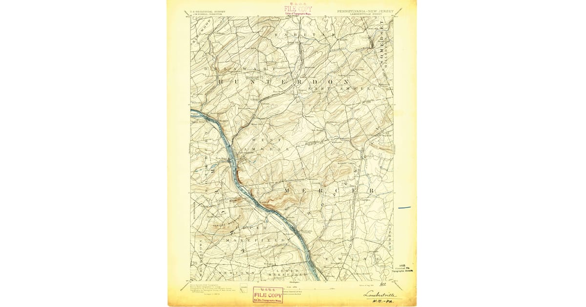1894 Map of Lambertville, NJ — High-Res | Pastmaps