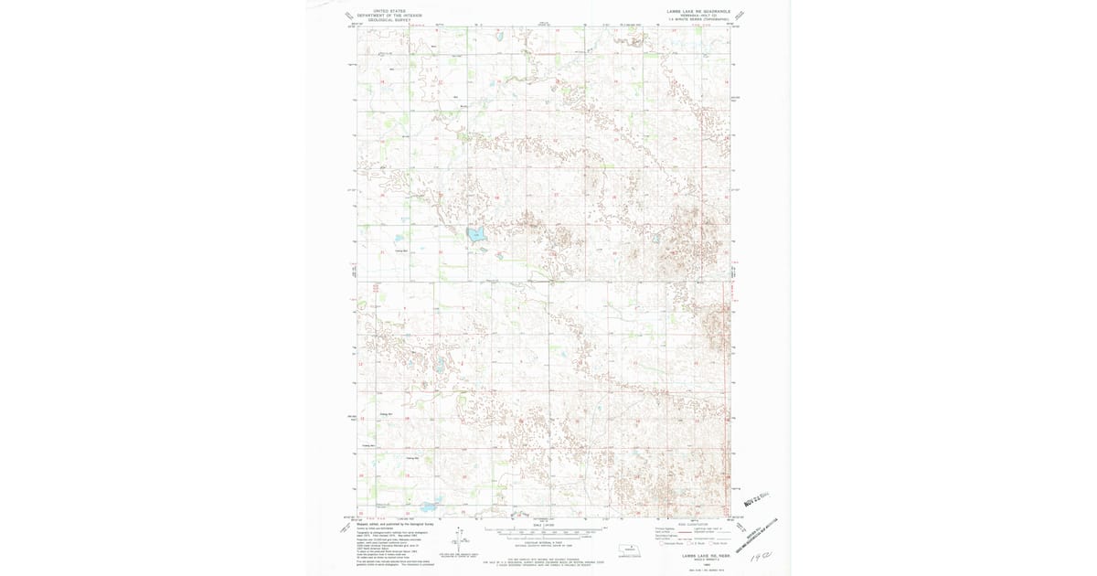 1982 Map of Lambs Lake NE, Chase County, NE — High-Res | Pastmaps