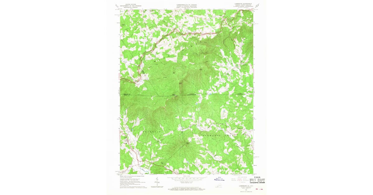1965 Map of Lambsburg, Carroll County, VA — High-Res | Pastmaps