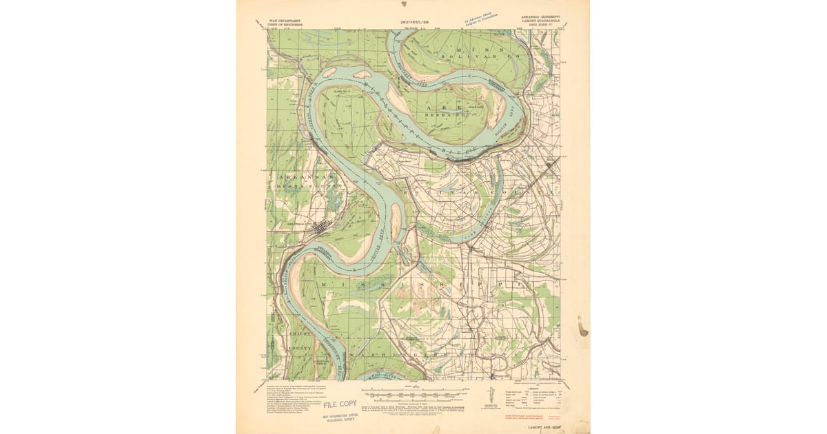 Old Maps of Chicot County, AR for Academic Research | Pastmaps