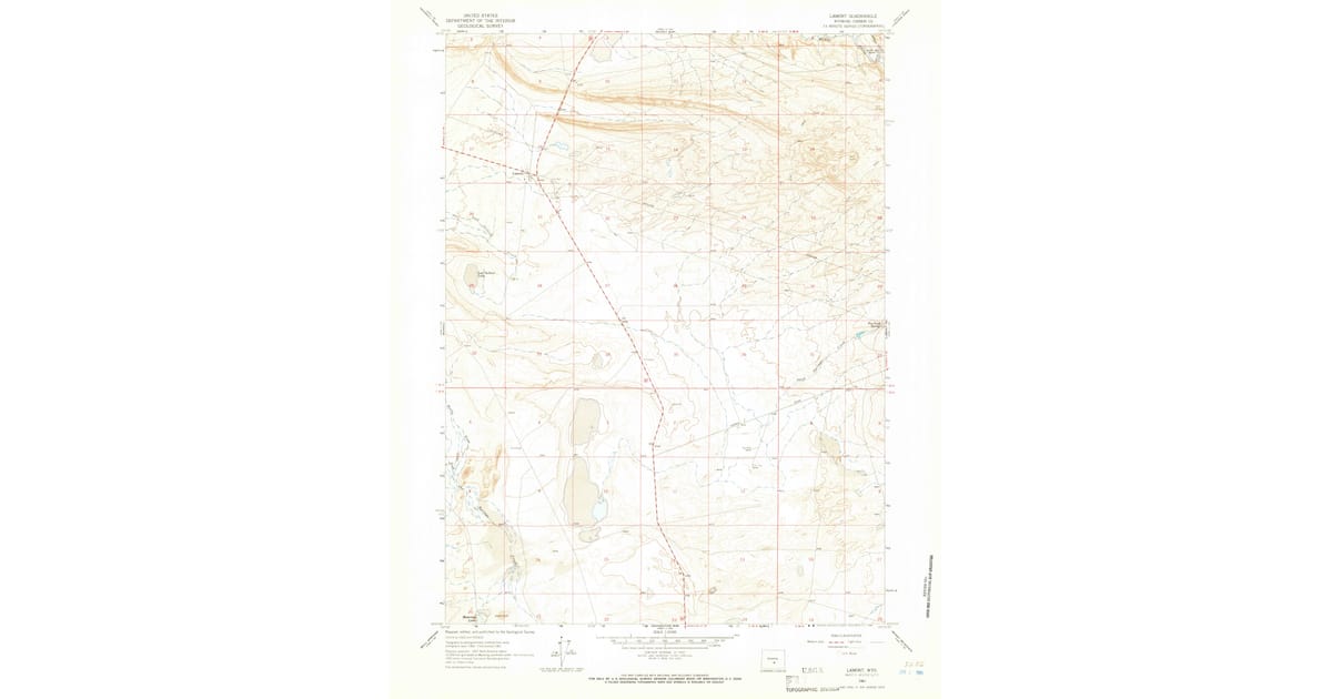 1961 Map of Lamont, Carbon County, WY — High-Res | Pastmaps