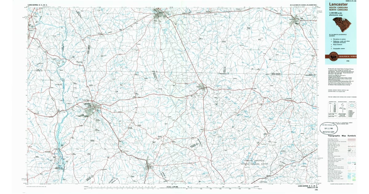 1980s Maps of Kershaw, SC | Pastmaps