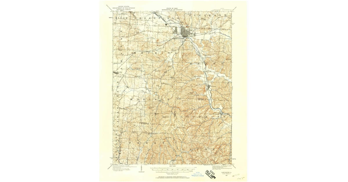 1907 Map of Lancaster, OH — High-Res | Pastmaps