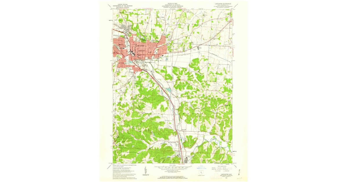 1961 Map of Lancaster, OH — High-Res | Pastmaps