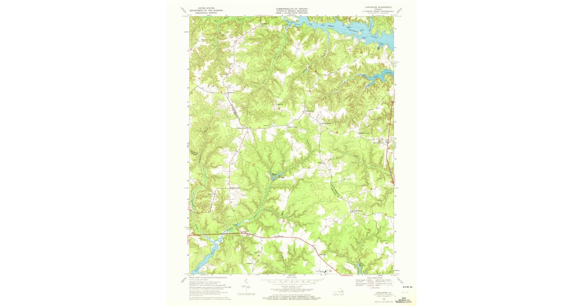 1968 Map of Lancaster, VA — High-Res | Pastmaps