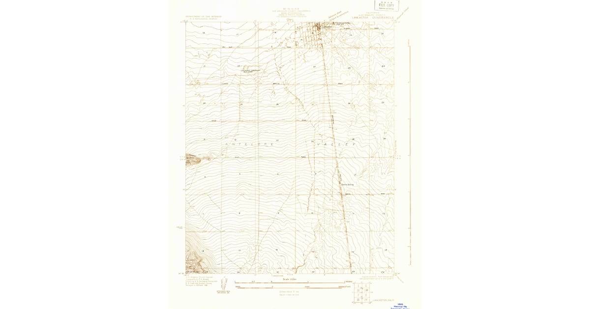 1930 Map of Lancaster, CA — High-Res | Pastmaps