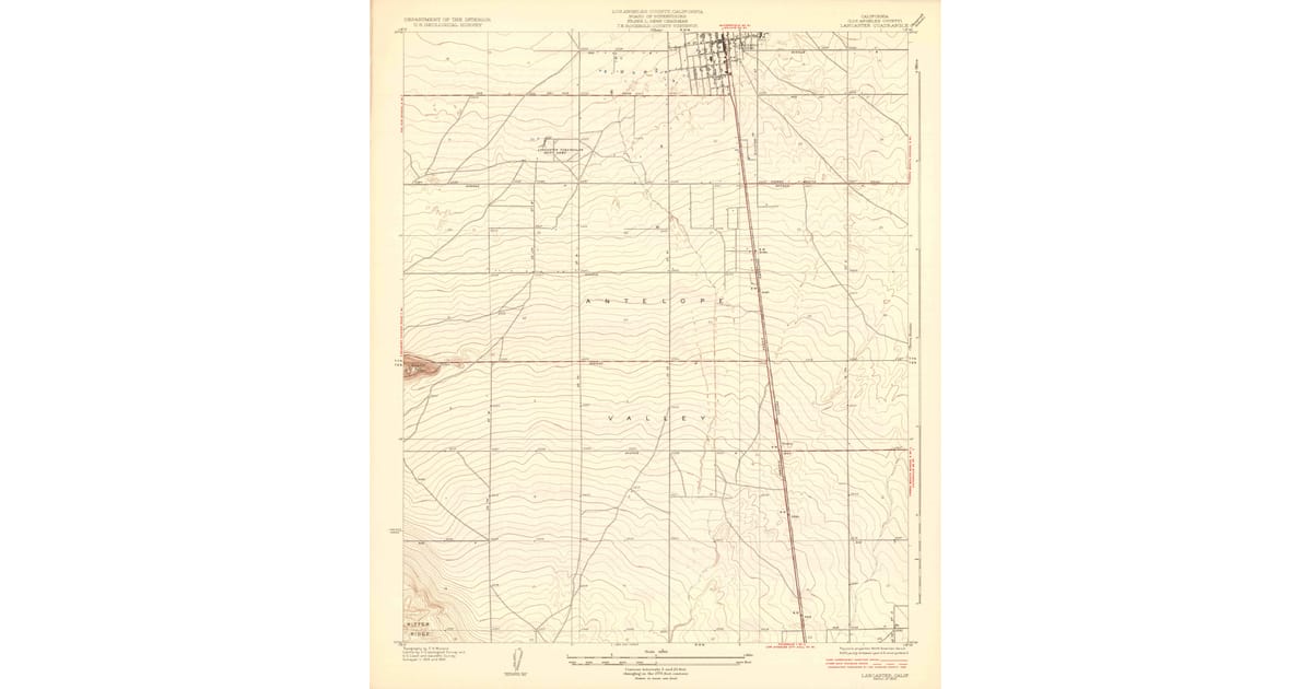 1933 Map of Lancaster, CA — High-Res | Pastmaps