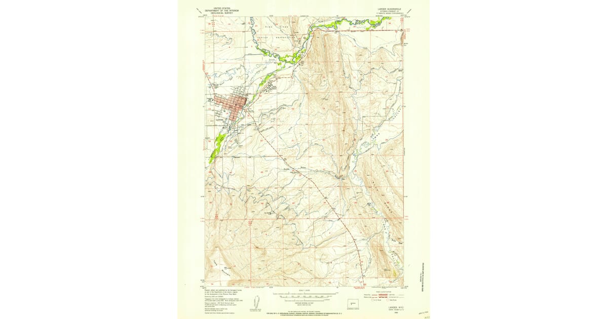 Old Maps of Lander, WY | Pastmaps