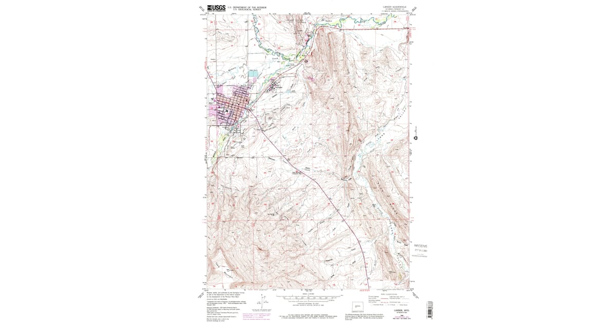 1978 Map of Lander, WY — High-Res | Pastmaps