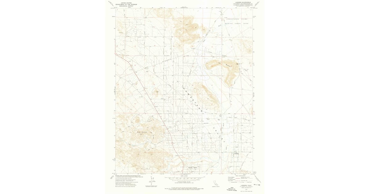 1970s Maps of Landers, Homestead Valley | Pastmaps