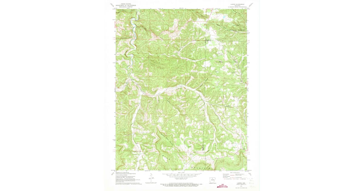 1972 Map of Landis, Searcy County, AR — High-Res | Pastmaps