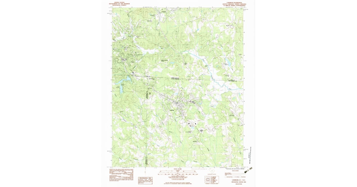 1983 Map of Landrum, SC — High-Res | Pastmaps