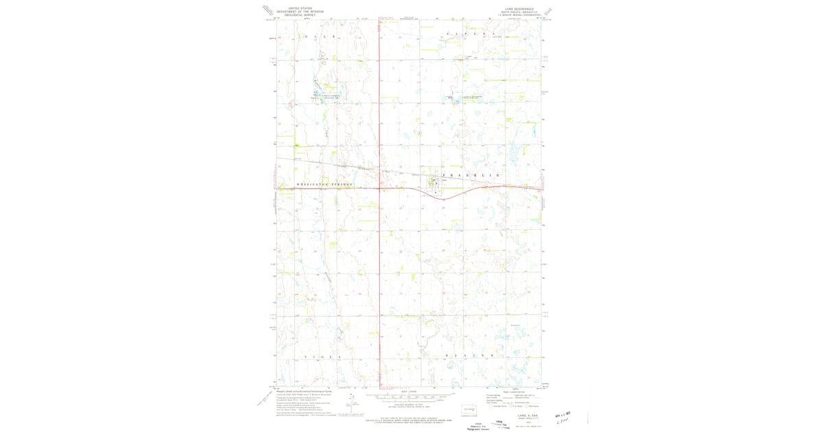 1973 Map of Lane, SD — High-Res | Pastmaps