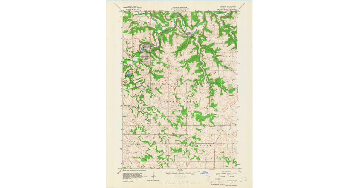 1965 Map of Lanesboro, MN — High-Res | Pastmaps