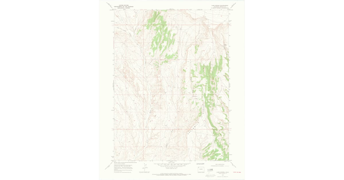 1969 Map of Lang Spring, Moffat County, CO — High-Res | Pastmaps