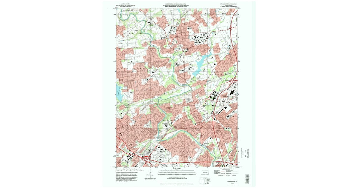 1990s Maps of Neshaminy Falls, Lower Southampton Township | Pastmaps
