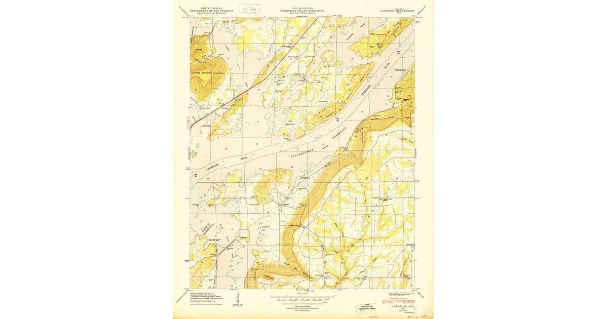 1950 Map of Langston, AL — High-Res | Pastmaps