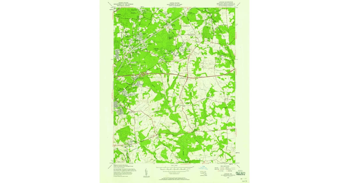 1957 Map of Lanham, MD — High-Res | Pastmaps