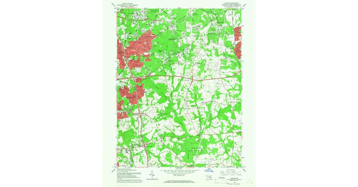 1965 Map of Lanham, MD — High-Res | Pastmaps
