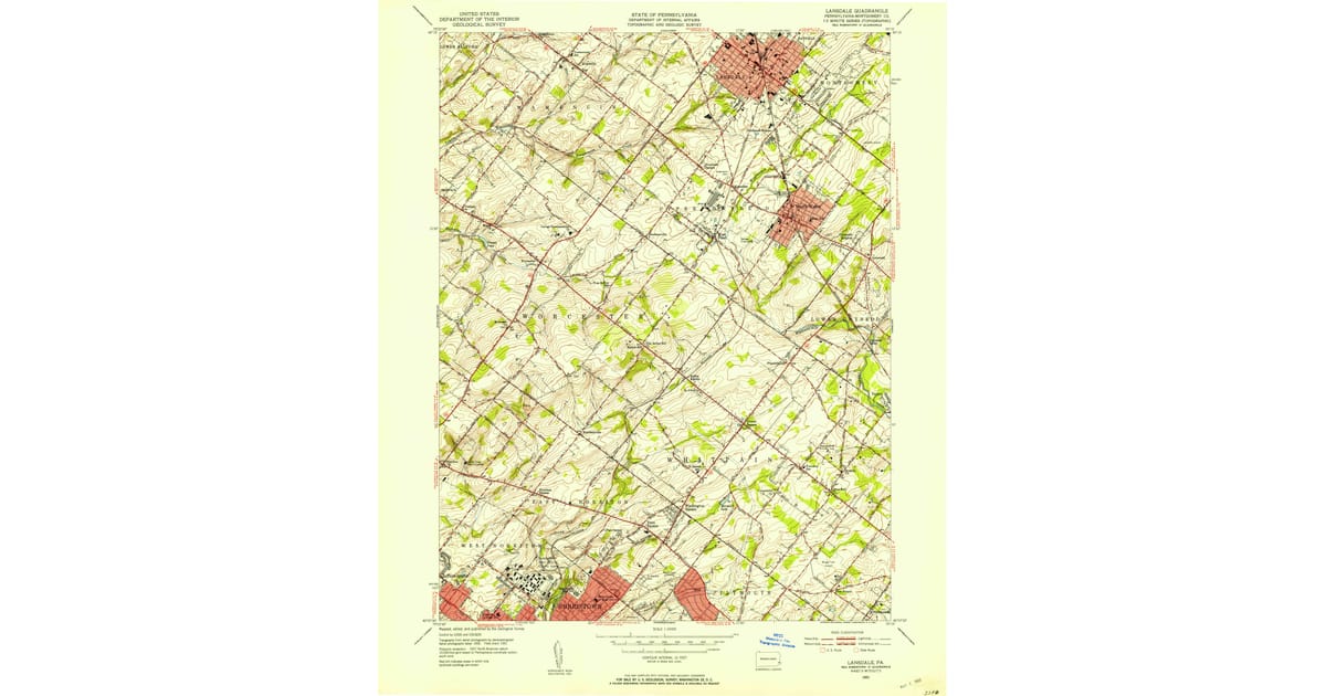 1950s Maps of Lansdale, PA | Pastmaps