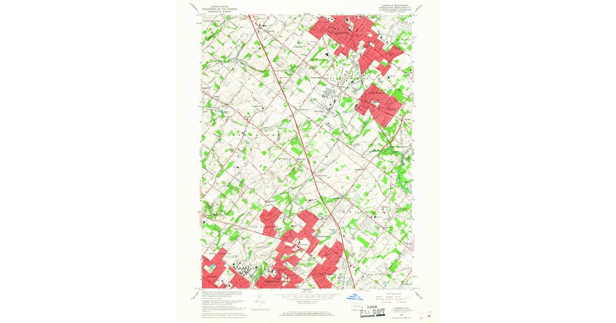 1966 Map of Lansdale, PA — High-Res | Pastmaps