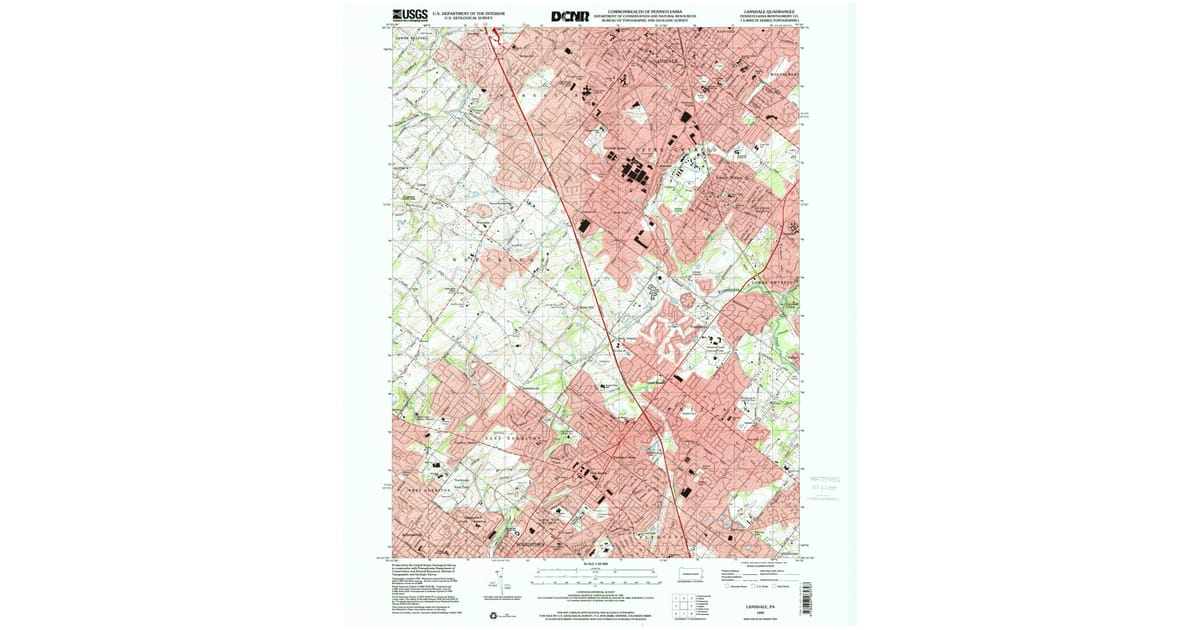 1990s Maps of Lansdale, PA | Pastmaps