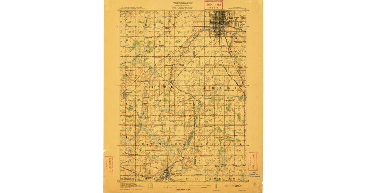 1912 Map of Lansing, MI — High-Res | Pastmaps