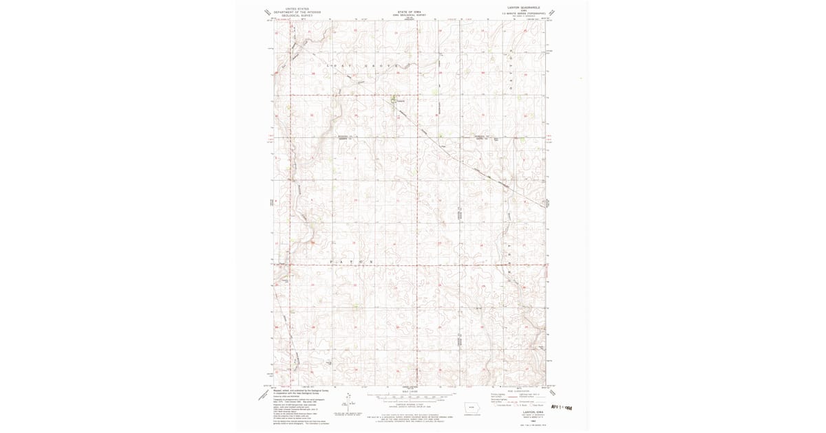 1980s Maps of Paton Township, IA | Pastmaps