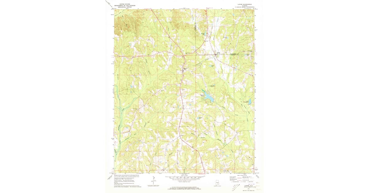 1971 Map of Lapine, Crenshaw County, AL — High-Res | Pastmaps