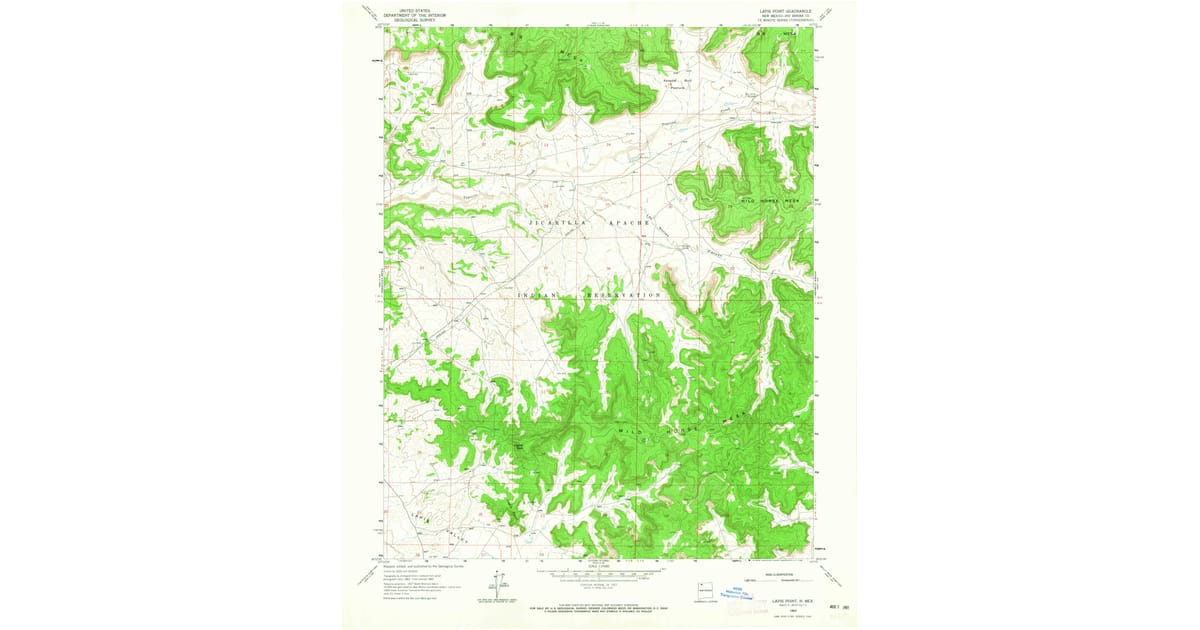 1963 Map of Lapis Point, Rio Arriba County, NM — High-Res | Pastmaps