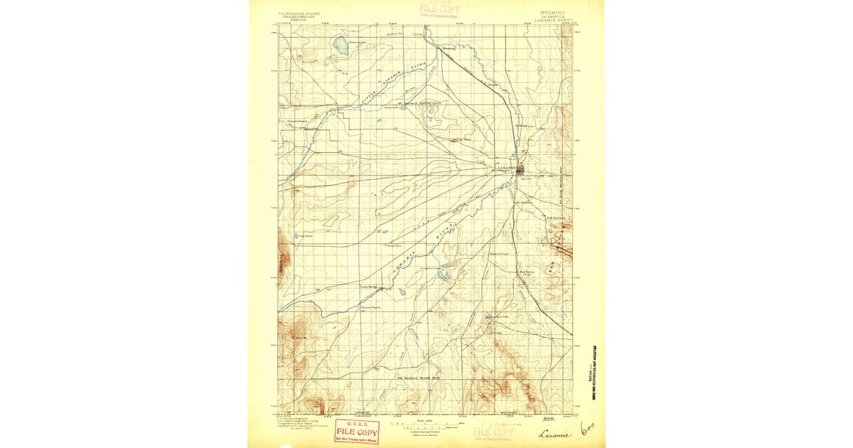 Old Maps of Albany County, WY | Pastmaps