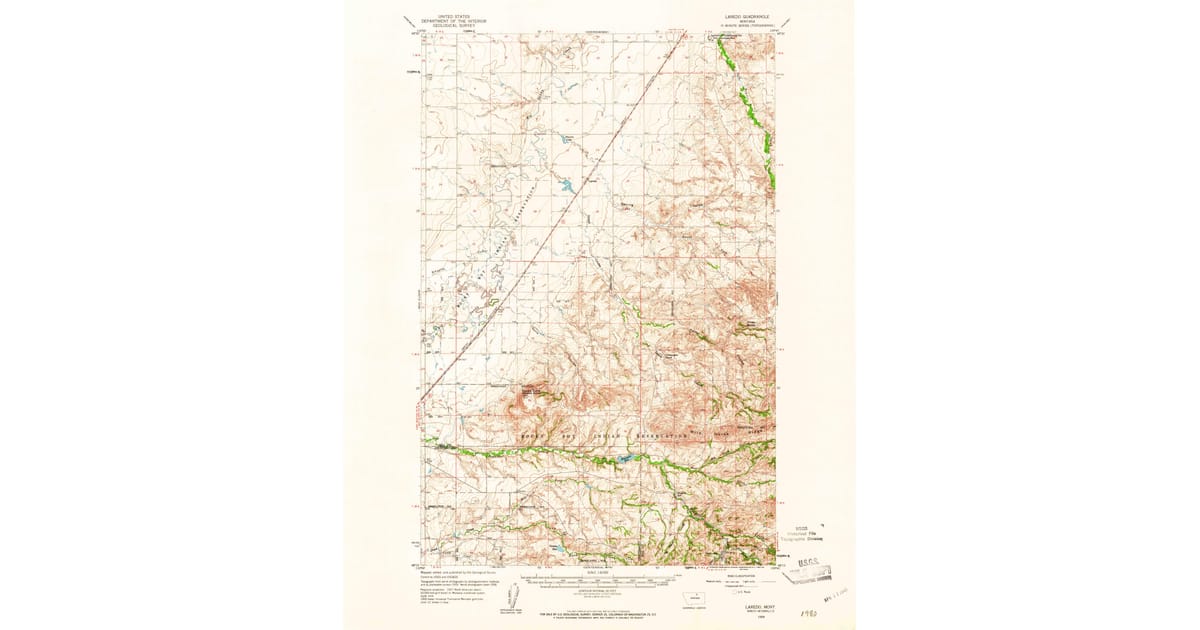 1959 Map of Laredo, MT — High-Res | Pastmaps