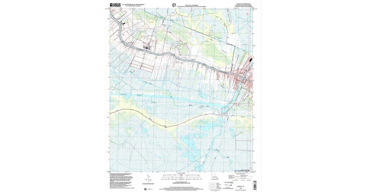 1998 Map of Larose, LA — High-Res | Pastmaps
