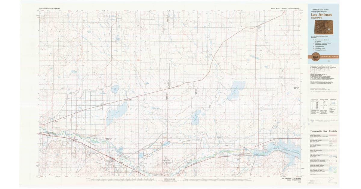 1981 Map of Las Animas, CO — High-Res | Pastmaps