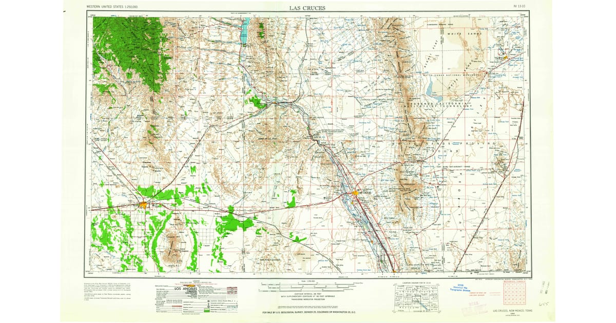 1950s Maps of Caballo, NM | Pastmaps