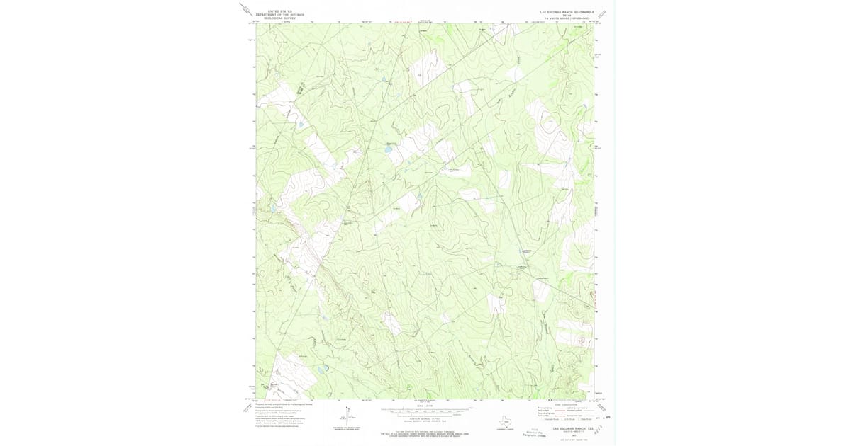1972 Map of Las Escobas Ranch, Starr County, TX — High-Res | Pastmaps