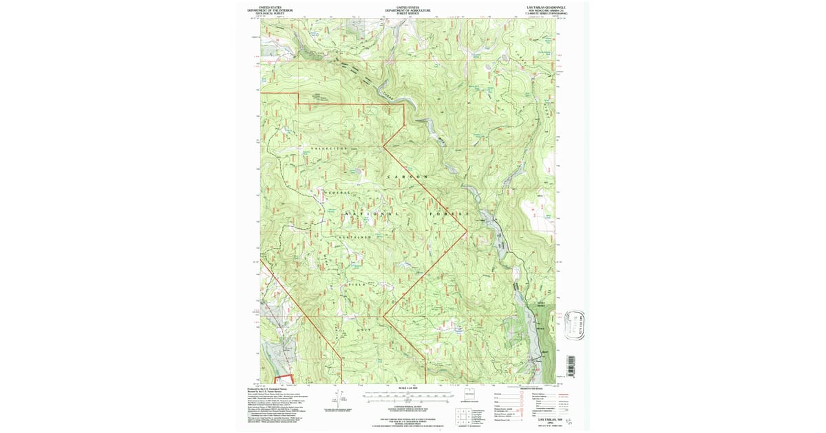 1995 Map of Las Tablas, Rio Arriba County, NM — High-Res | Pastmaps