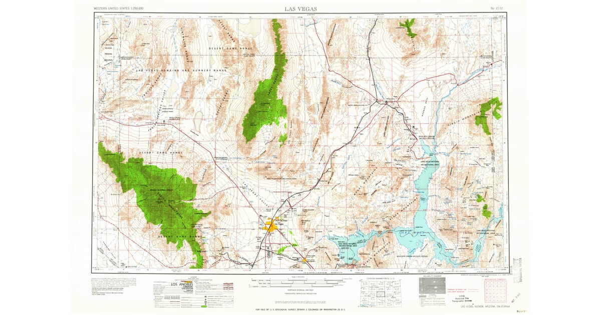 1959 Map of Las Vegas, NV — High-Res | Pastmaps