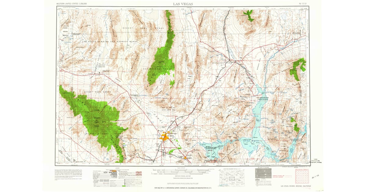 1960s Maps of Las Vegas, NV | Pastmaps