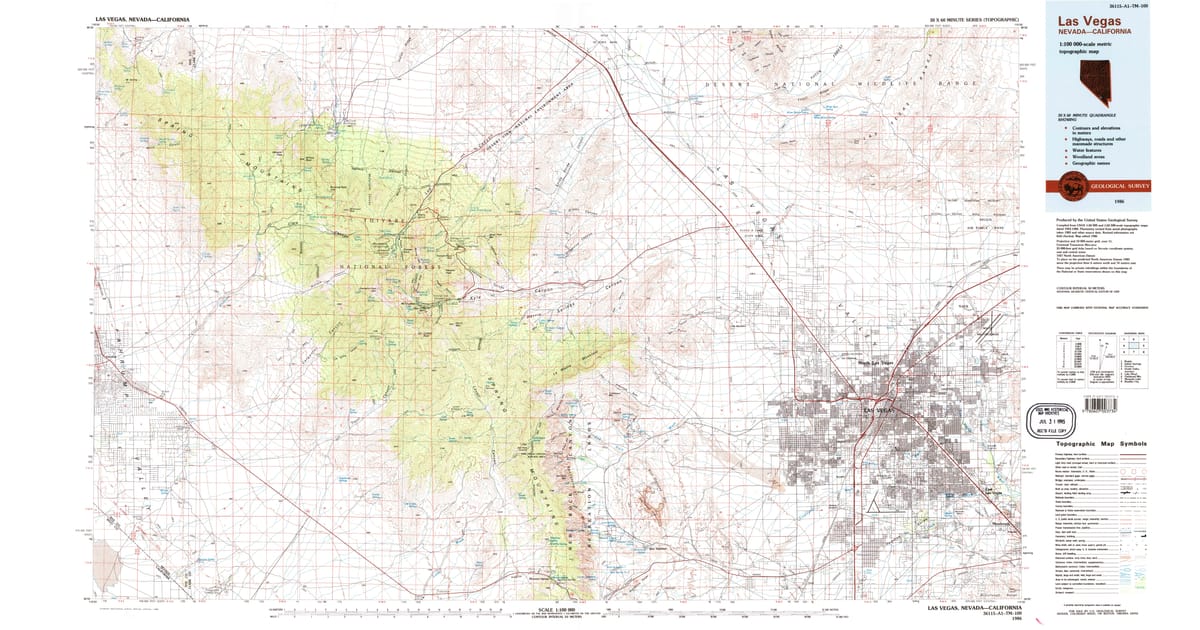 1980s Maps of Iron Mountain Ranch, Las Vegas | Pastmaps