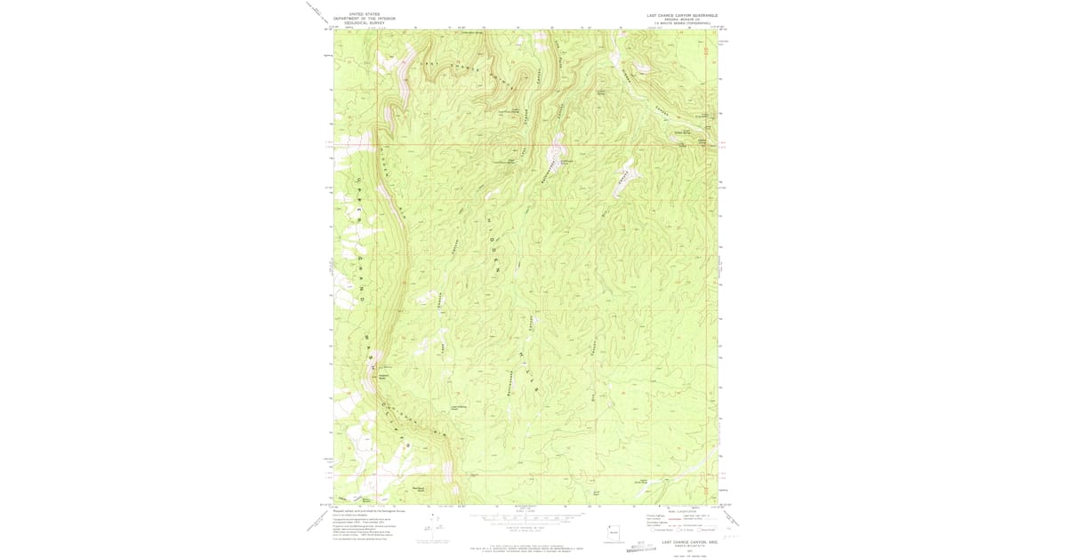 1971 Map of Last Chance Canyon, Mohave County, AZ — High-Res | Pastmaps
